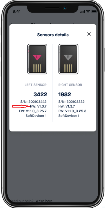 Where can I find my sensors hardware version on the Playermaker 2.0 app? – Playermaker 2.0