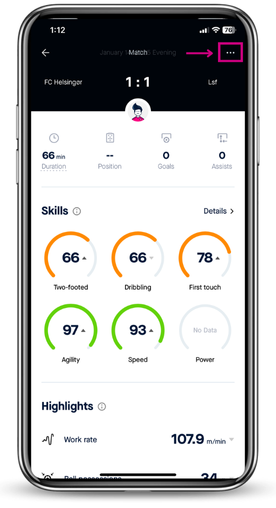 How do I change my activity from a match to a training (and vice versa ...